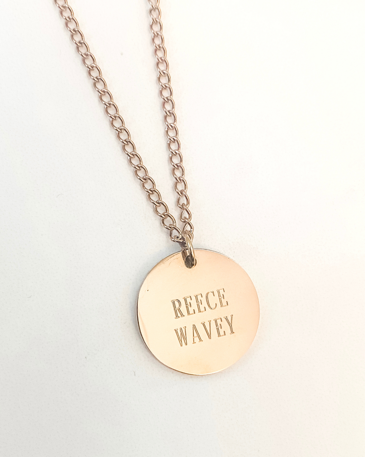 Custom Disc Necklace | Link Before You Sink